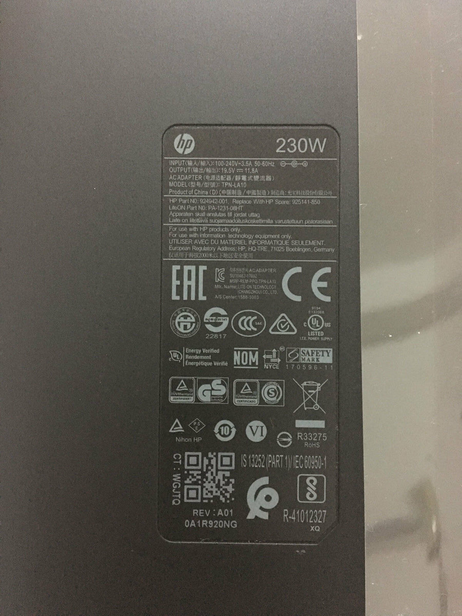 230W Charger for HP Omen 17-AN013na TPN-DA12 L28011-003 925141-850 ...